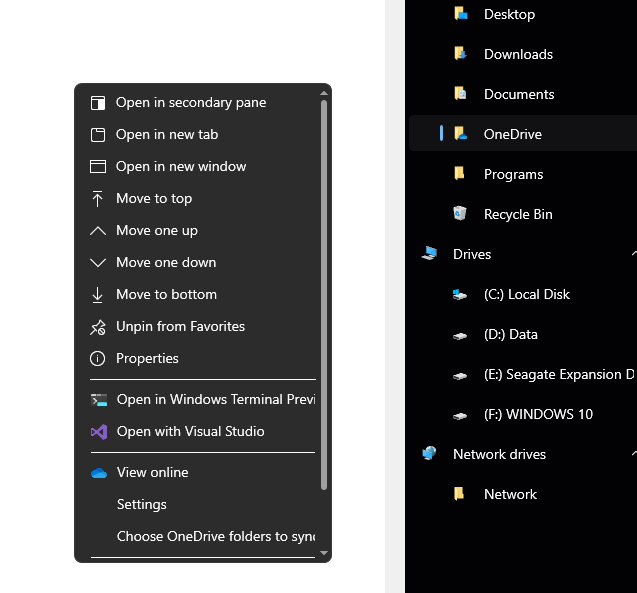 When right-clicking sidebar items, menu appears off-screen · Issue ...