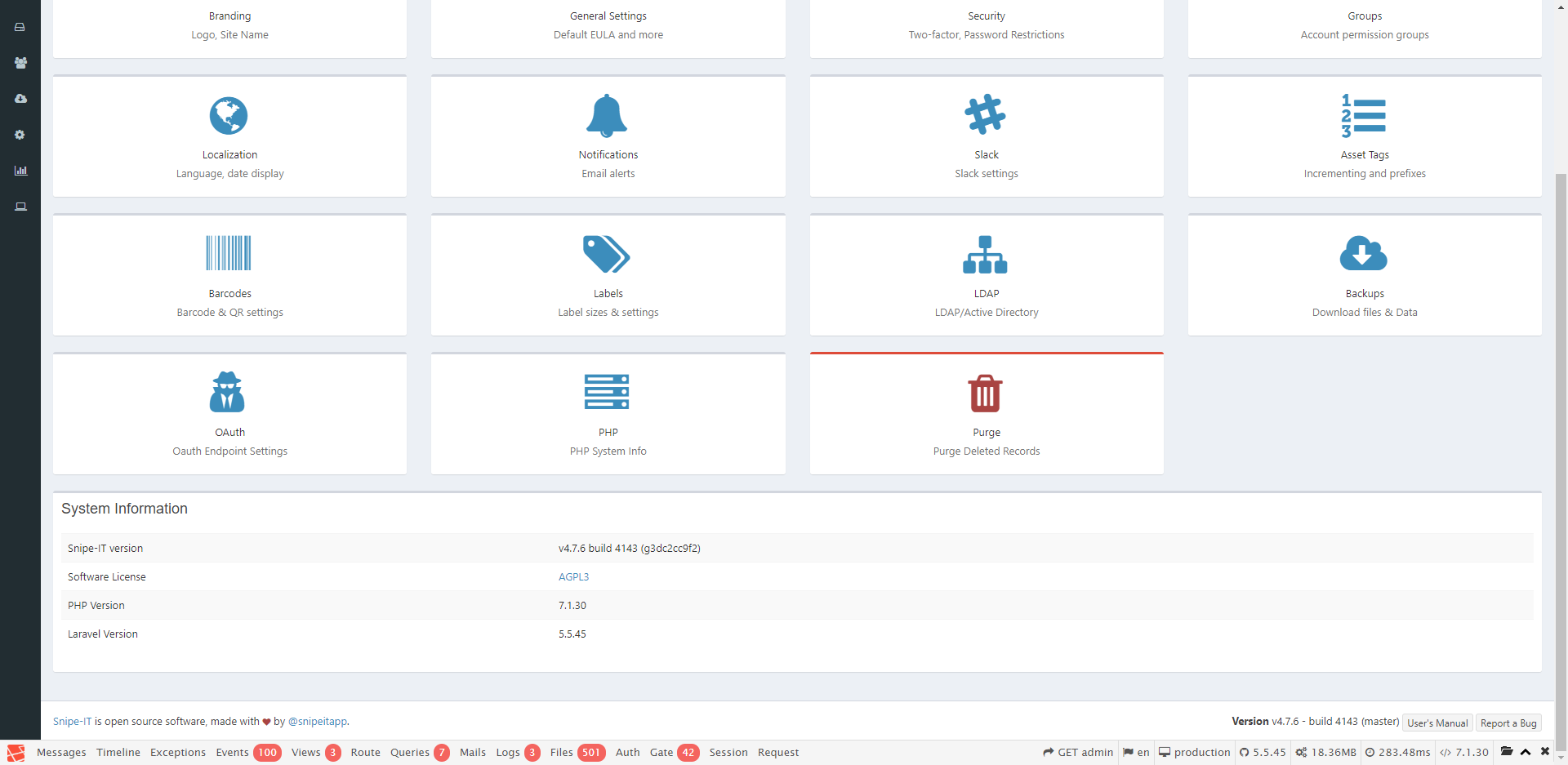 On 4.7.6 performing a basic lookup for anything results in no displayed ...
