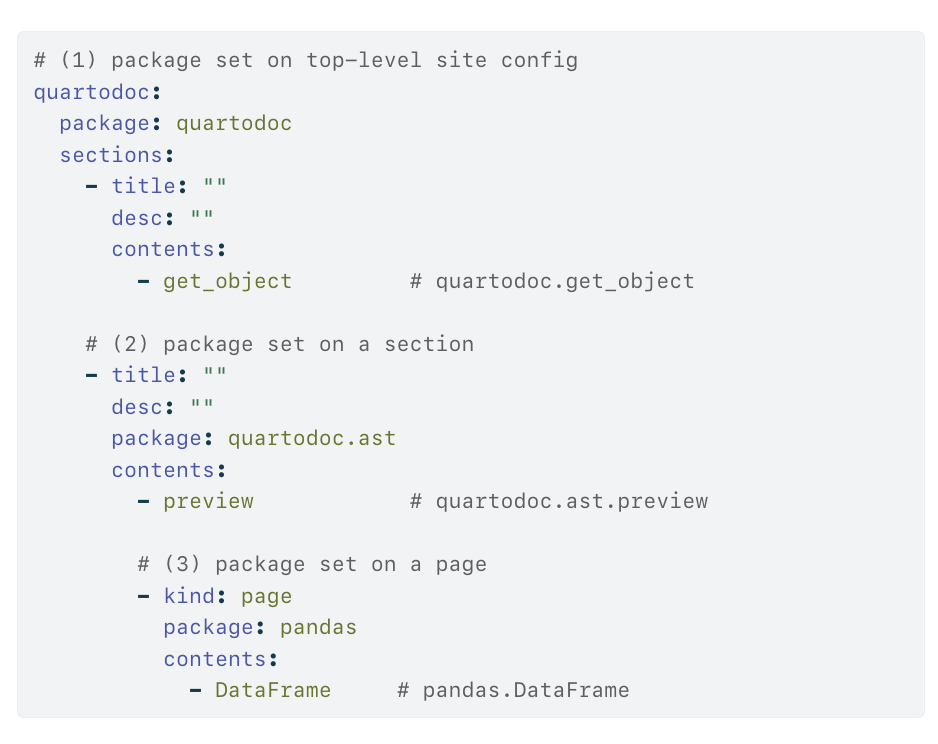 Not able to set `package` as specified in the docs · Issue #146 · machow/quartodoc · GitHub
