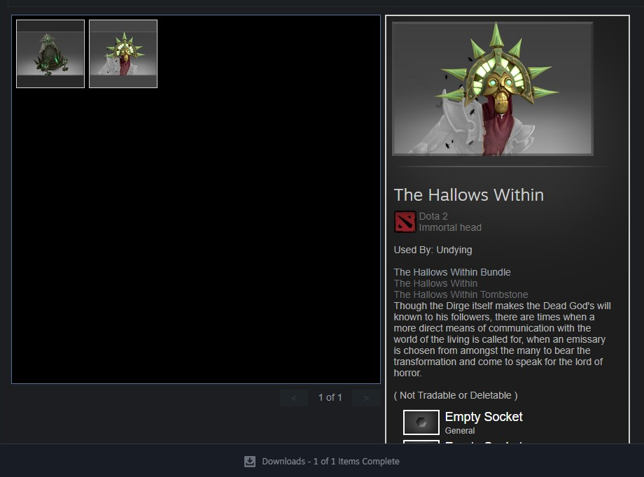 Item From Diretide Treasure That Supposed To Be Tradeablemarketable After October 12 2023 Did 