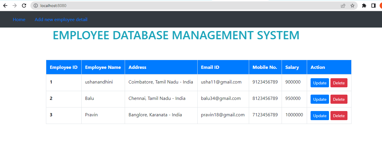 Github - Ushanandhini12 Employee-database-management-java-project
