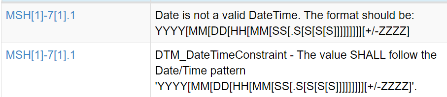 Validation: Format · Issue #845 · usnistgov/hl7-igamt · GitHub