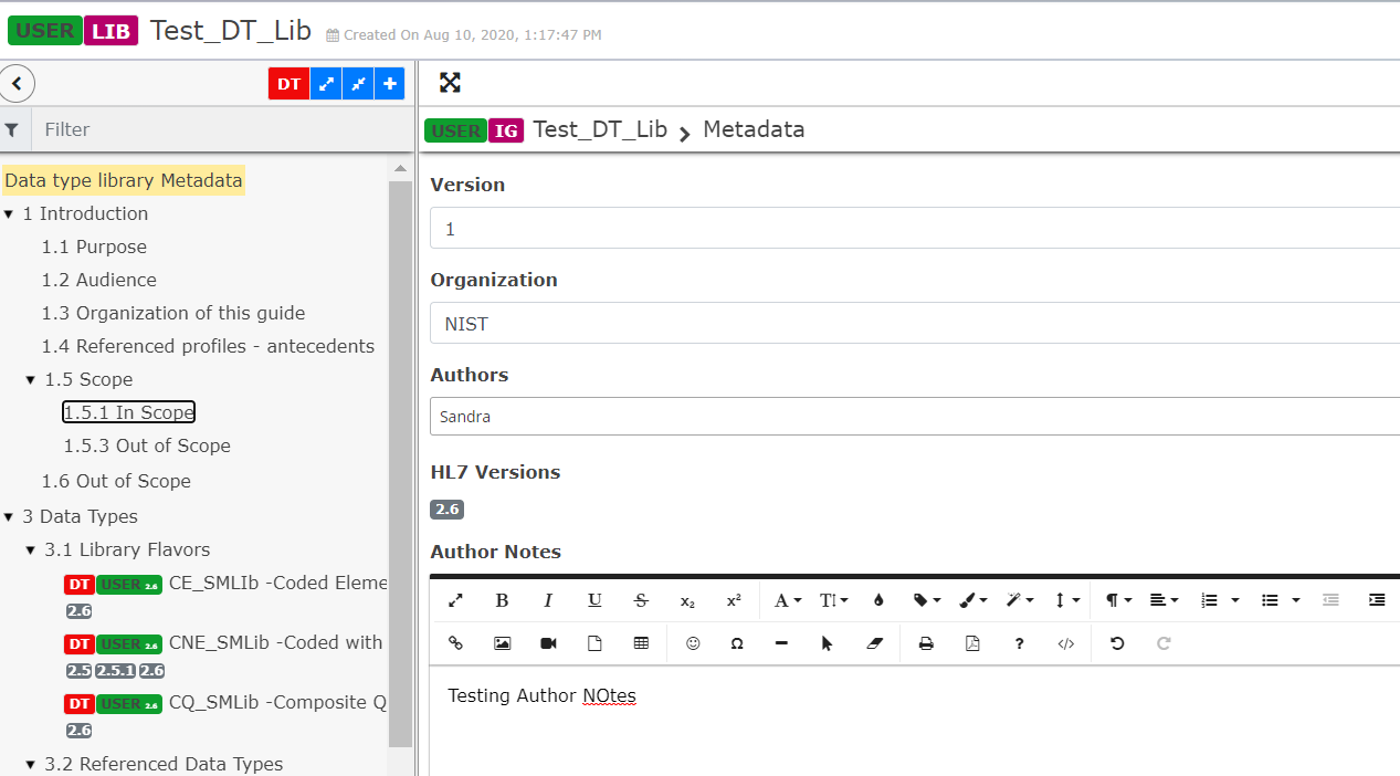 Data Type Library not responding after Metadata update · Issue #1092 · usnistgov/hl7-igamt · GitHub