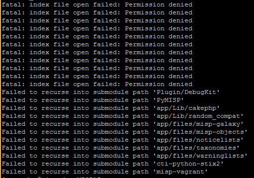 Unable to update MISP from GUI (CentOS 7) · Issue #4120 · MISP/MISP · GitHub