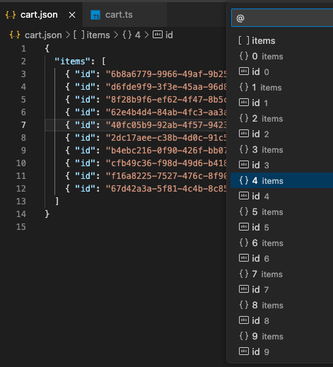 Show the array index in breadcrumbs for JS/TS · Issue #181153 · microsoft/vscode · GitHub