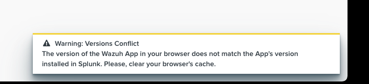 Splunk App reporting Unexpected version · Issue #1339 · wazuh/wazuh-splunk · GitHub