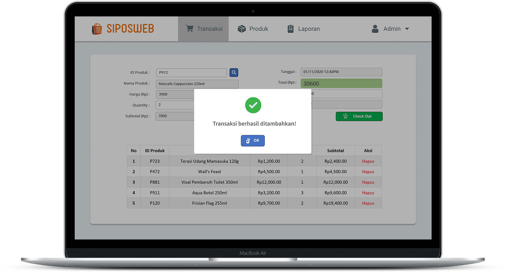 GitHub - deddyrumapea/Siposweb: Web based point of sales. Built from ...
