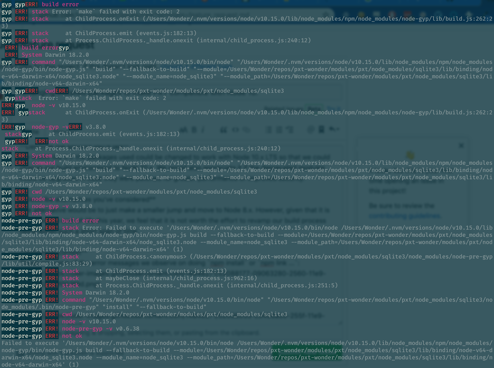 Changing installed packages to make PXT compatible with Node 10 ...