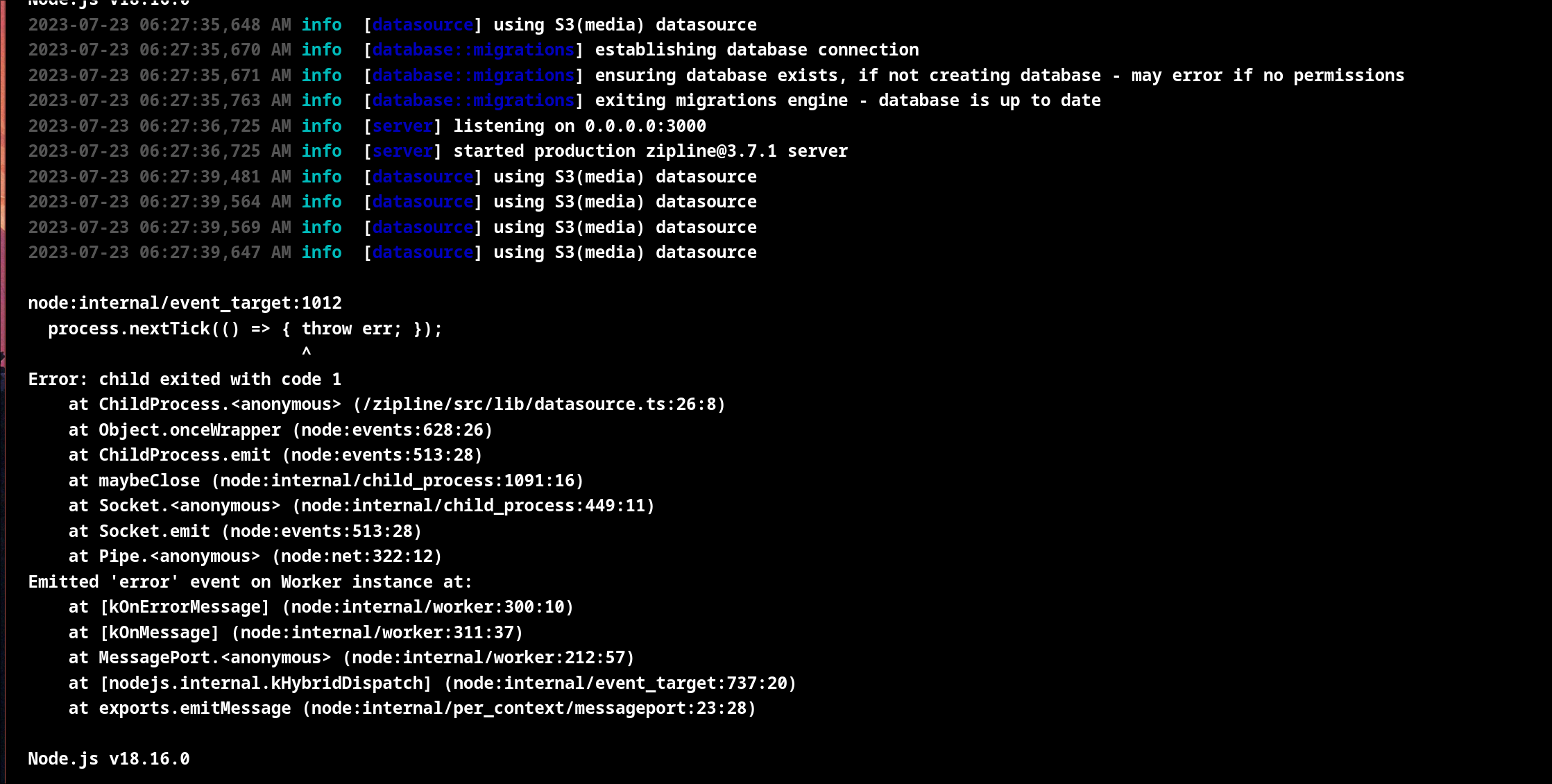 Bug: Thumbnail worker crashes zipline · Issue #444 · diced/zipline · GitHub