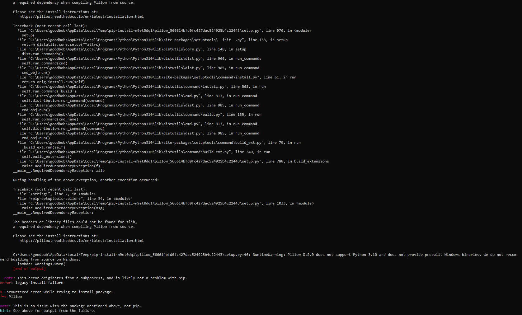 Unable to install easyocr, says pillow version is 8.2.0 however my installed version is 9.0.1 ...