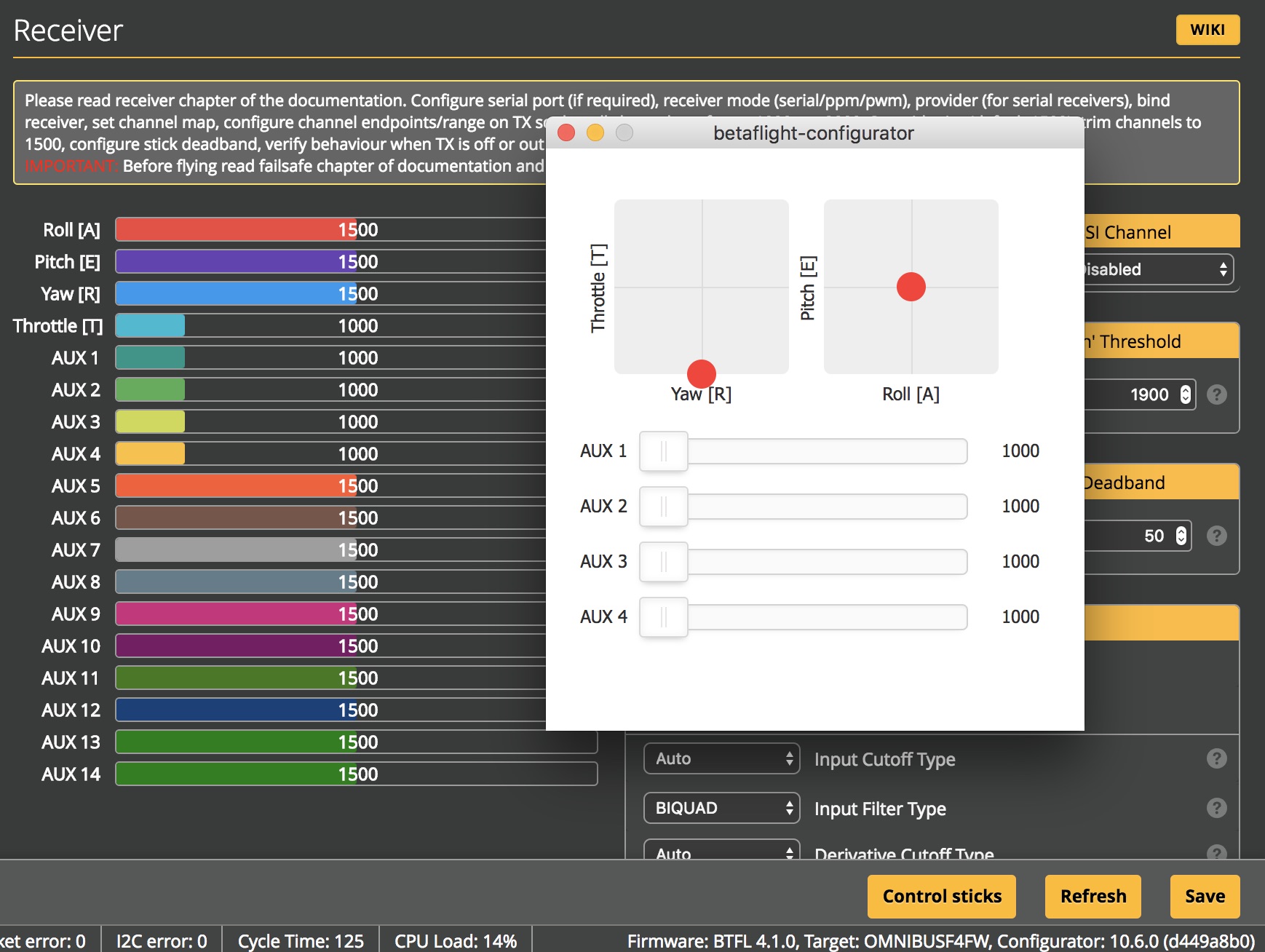 Msp Rx Control Sticks Window Does Not Reflect Dark Mode Setting · Issue 1609 · Betaflight