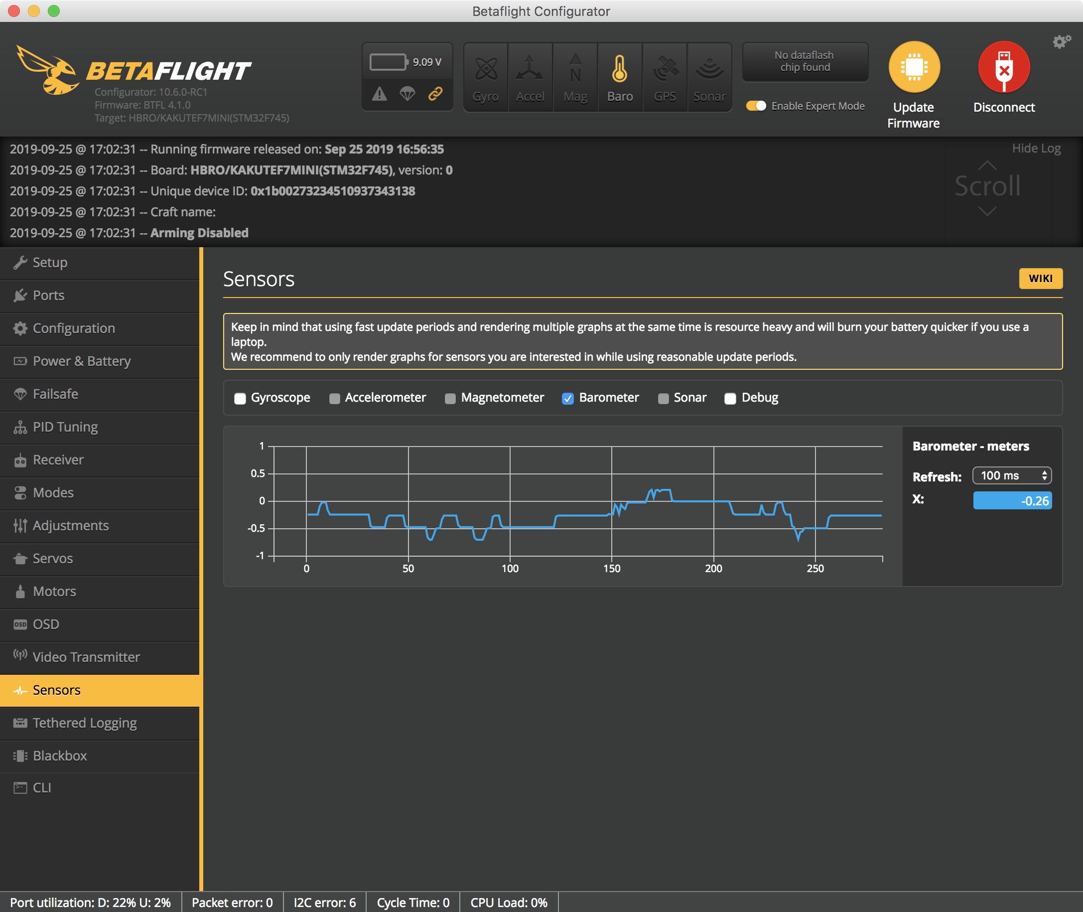 Kakute F7 Mini -- crazy barometer · Issue #8950 · betaflight/betaflight ...