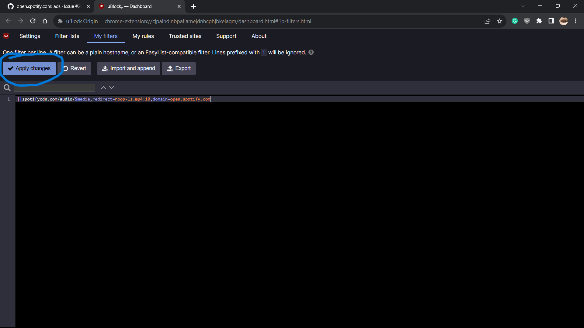 open.spotify.com: ads · Issue #20160 · uBlockOrigin/uAssets · GitHub