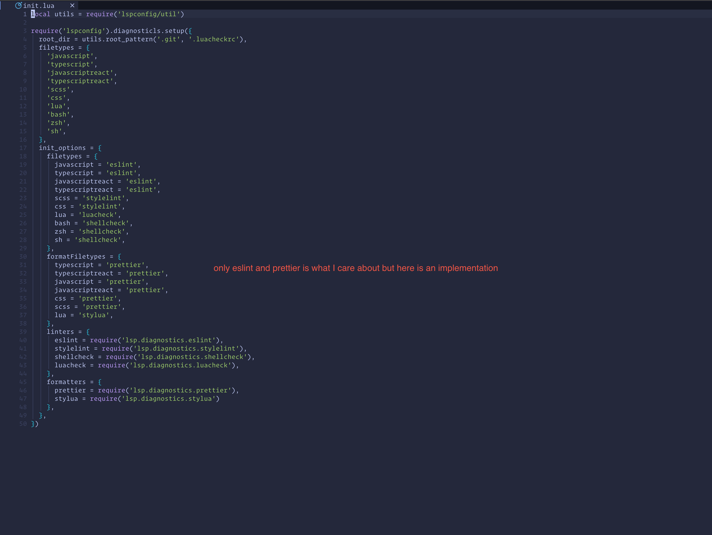 Add options for eslint and prettier · Issue #431 · NvChad/NvChad · GitHub