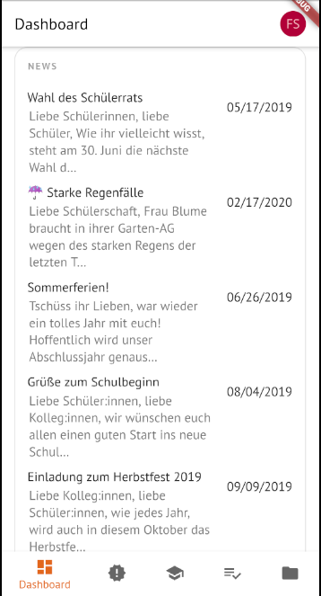 News on dashboard should be sorted · Issue #158 · hpi-schul-cloud/schulcloud-flutter · GitHub