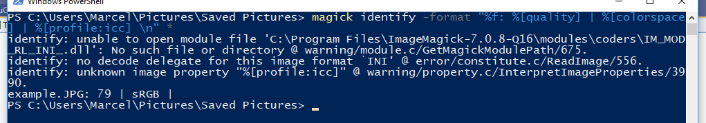 Message = "no decode delegate for this image format `INI' @ error/constitute.c/ReadImage/556 ...