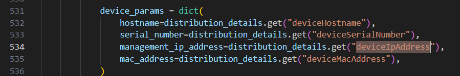 The parameter in the document does not match with the parameter in the module (cisco.dnac.swim ...