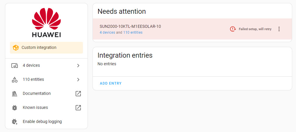 [Bug]: Integration continuously failing after SW update · Issue #512 · wlcrs/huawei_solar · GitHub