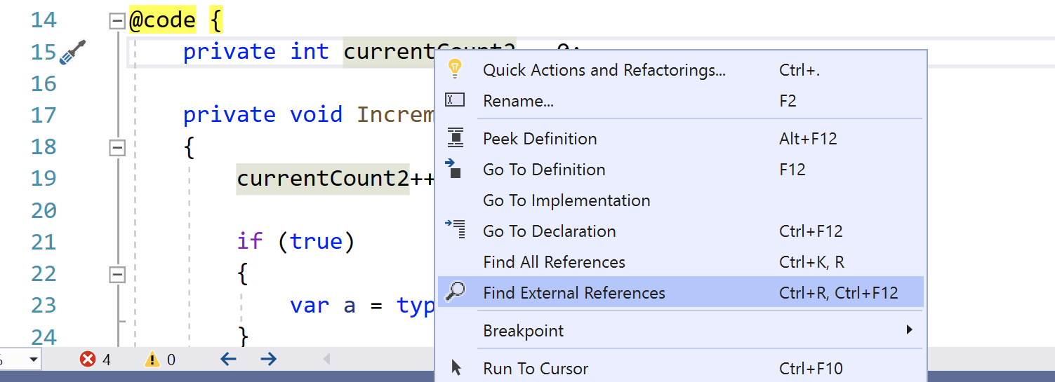 Razor LSP: Reference window is empty · Issue #4958 · dotnet/razor · GitHub