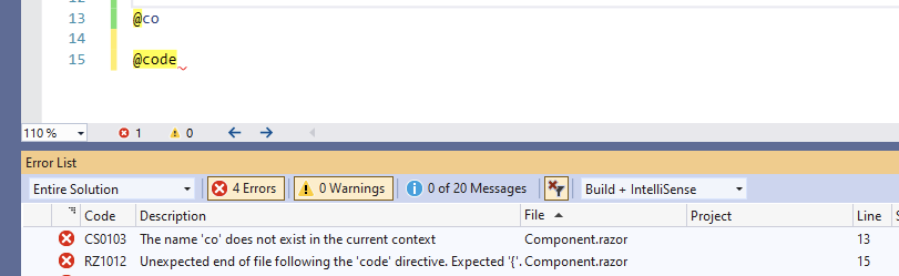 Razor Push Diagnostics Squiggles Sometimes Unavailable · Issue #4517 · dotnet/razor · GitHub