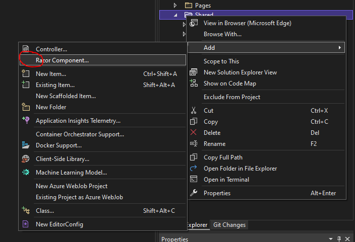 Add New Razor Component Missing Icon in VS · Issue #4440 · dotnet/razor · GitHub