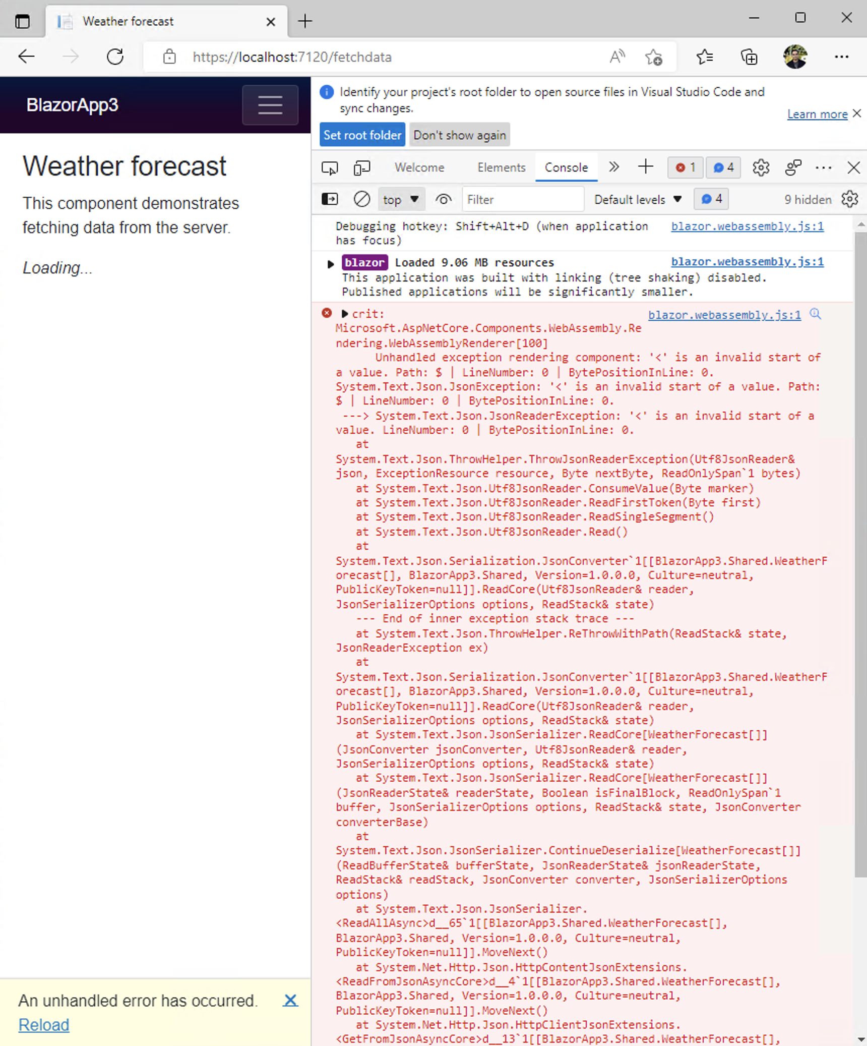 Blazor WASM Hosted App Running Without Server Gets Ambiguous Error · Issue #42416 · dotnet ...