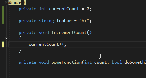 C# Light Bulbs For Unused Variables & Parameters · Issue #4380 · dotnet/razor · GitHub
