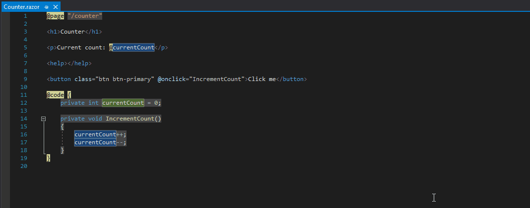 Cannot navigate to the symbol under the caret. · Issue #5162 · dotnet/razor · GitHub