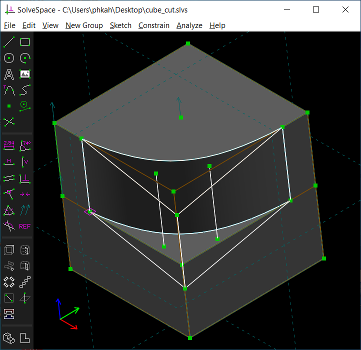 Rounded corner cut (fillet) issue · Issue #1291 · solvespace/solvespace · GitHub