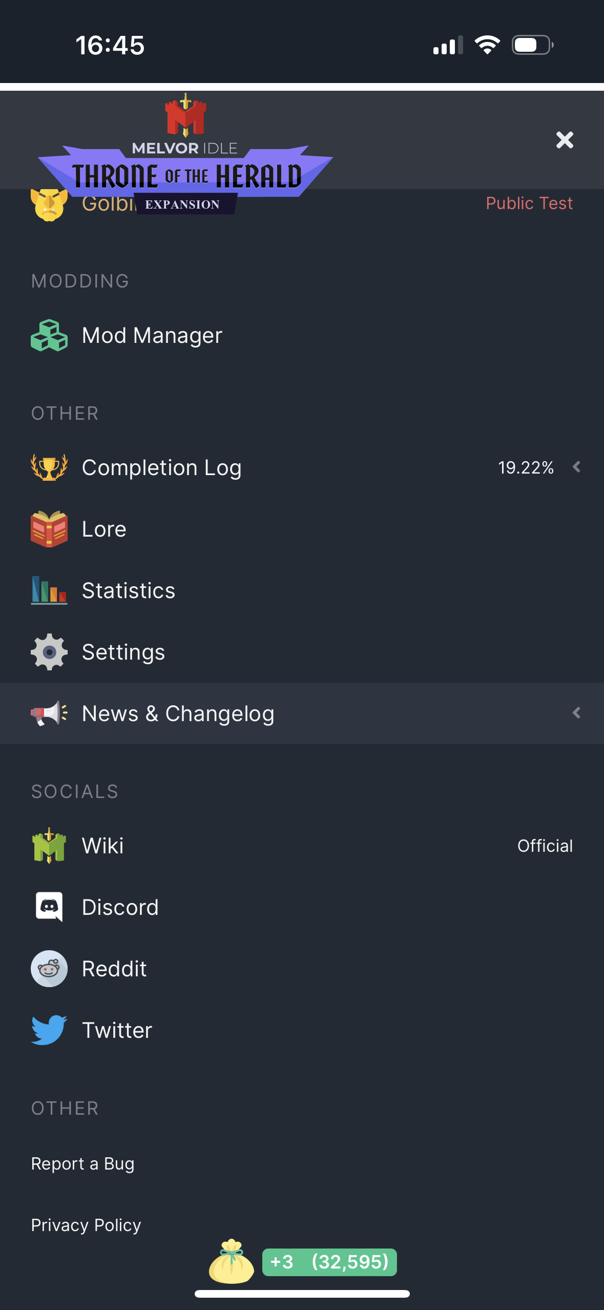 [Bug]: GUI elements not sized properly iOS app · Issue #2722 · MelvorIdle/melvoridle.github.io ...