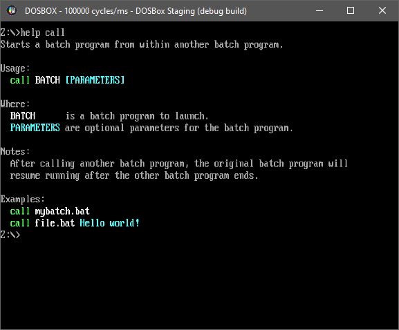 Various issues with the HELP command · Issue #1685 · dosbox-staging/dosbox-staging · GitHub