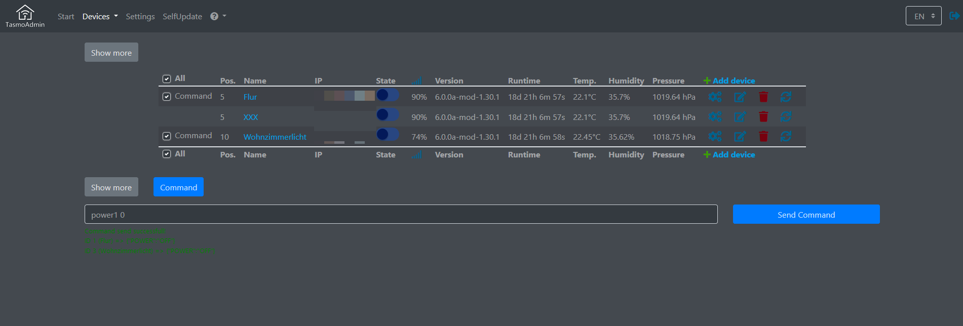 Feature Request: Add a console to send commands to devices · Issue #100 · TasmoAdmin/TasmoAdmin ...