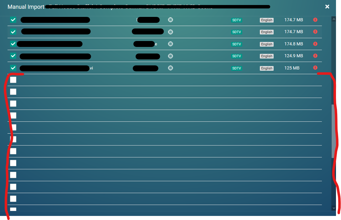 Manual Import - Scroll Bug · Issue #3865 · Sonarr/Sonarr · GitHub