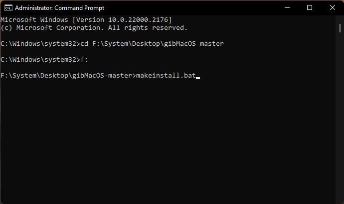 Makeinstall.bat Exits Before Completing The Installation Of Locally Downloaded Opencore Package ...