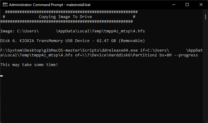 Makeinstall.bat Exits Before Completing The Installation Of Locally Downloaded Opencore Package ...