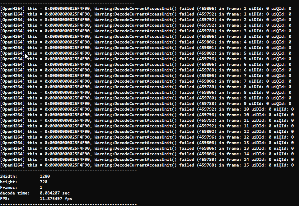 Warning: .. in frame:1 uiDid:0 uiQid:0 · Issue #2945 · cisco/openh264 · GitHub
