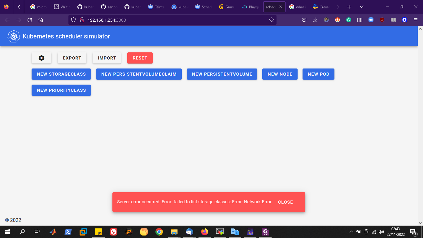 Error: Network Error · Issue #252 · kubernetes-sigs/kube-scheduler ...
