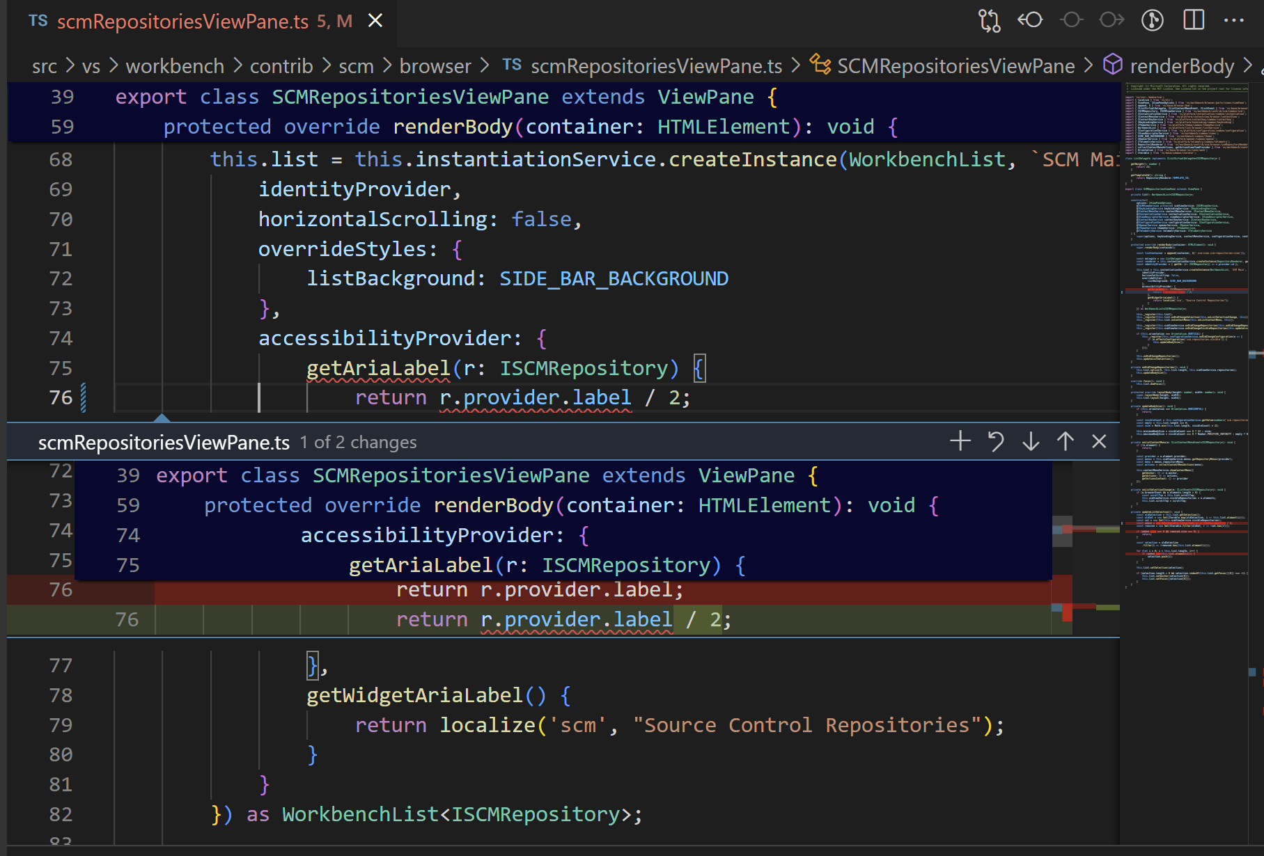 Diff Peek Doesn t Show Diffed Lines When Sticky Scroll Is On Issue 163058 Microsoft vscode 