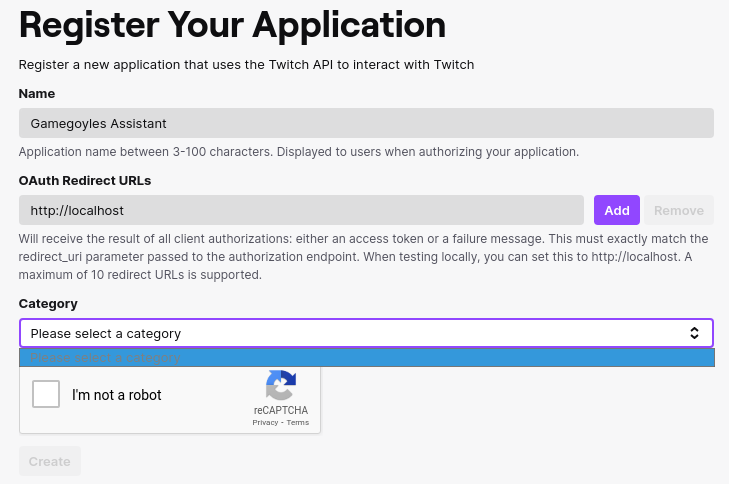 Can not select category when registering an application · Issue #378 · twitchdev/issues · GitHub