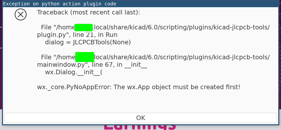 Error: The wx.App object must be created first in Stock Ubuntu 22.04 KiCAD · Issue #291 · Bouni ...