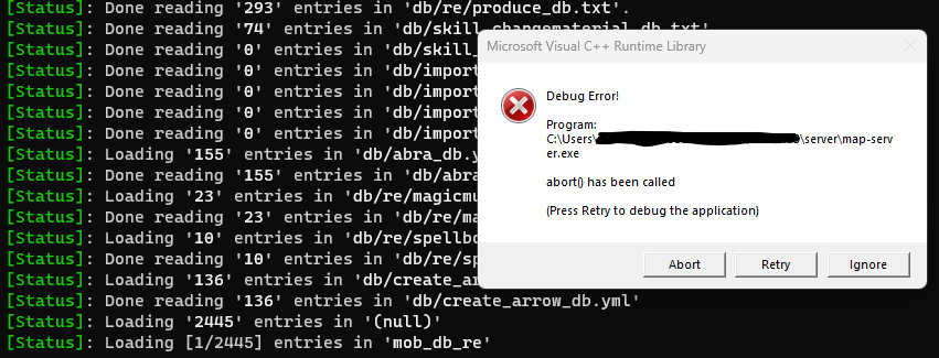 Map Server abruptly and mercilessly aborts | use_sql_db: yes · Issue #7925 · rathena/rathena ...