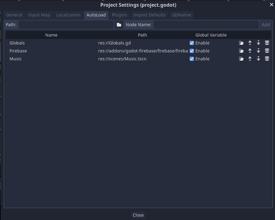[FEATURE REQUEST] Maintain order of the Firebase AutoLoad · Issue #270 · GodotNuts/GodotFirebase ...