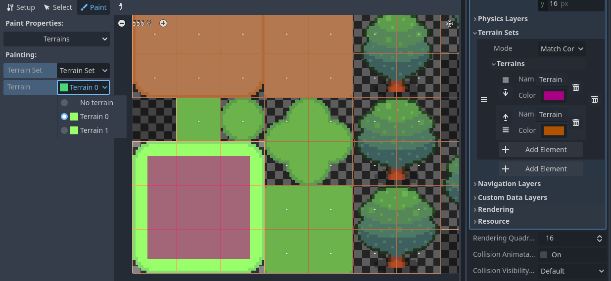 TileSet Terrain color changes when you start adding bits · Issue #83772 · godotengine/godot · GitHub