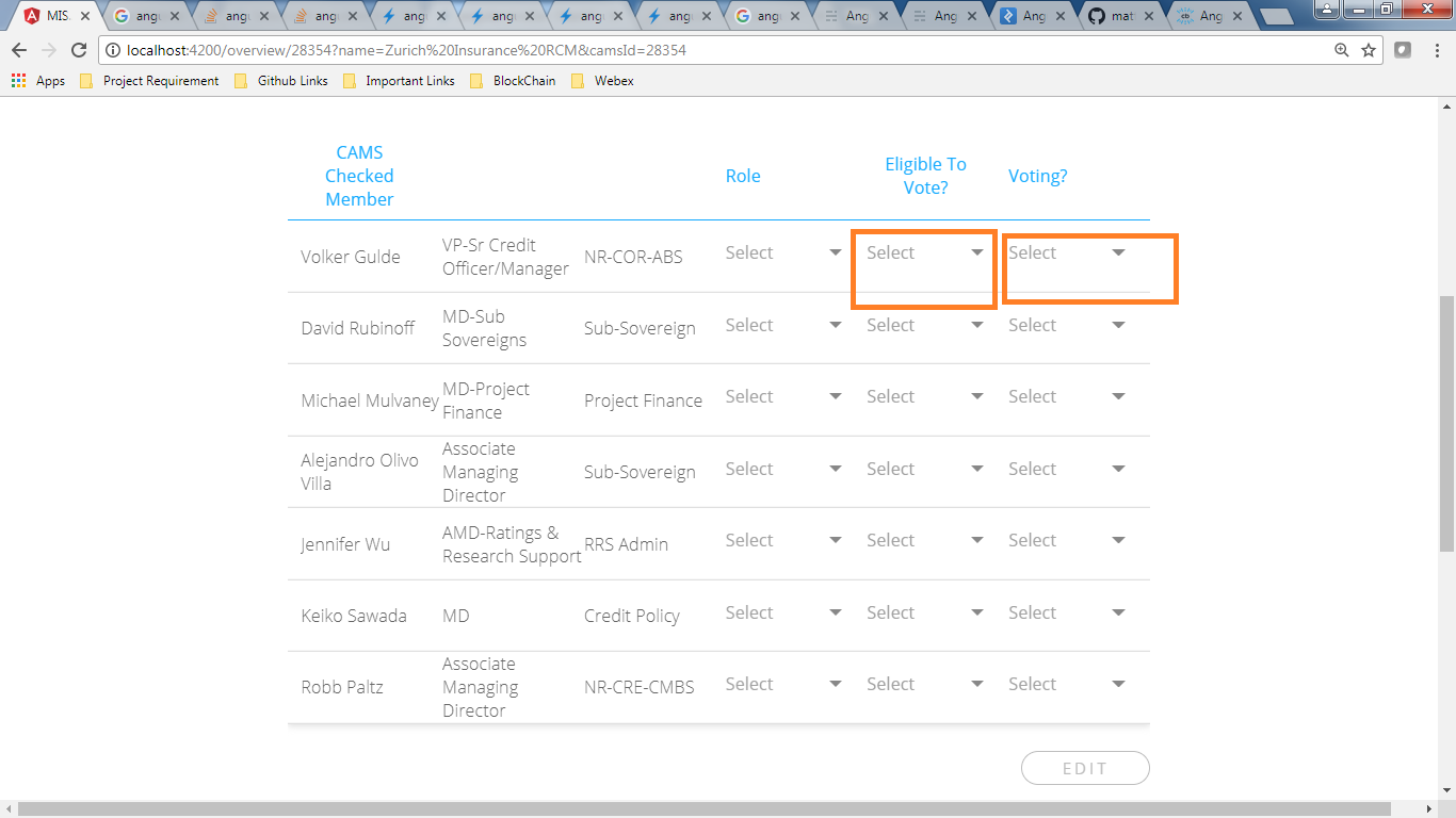 How To Change Color On Selected Index Change Of Dropdown Inside Angular Material Table Issue 
