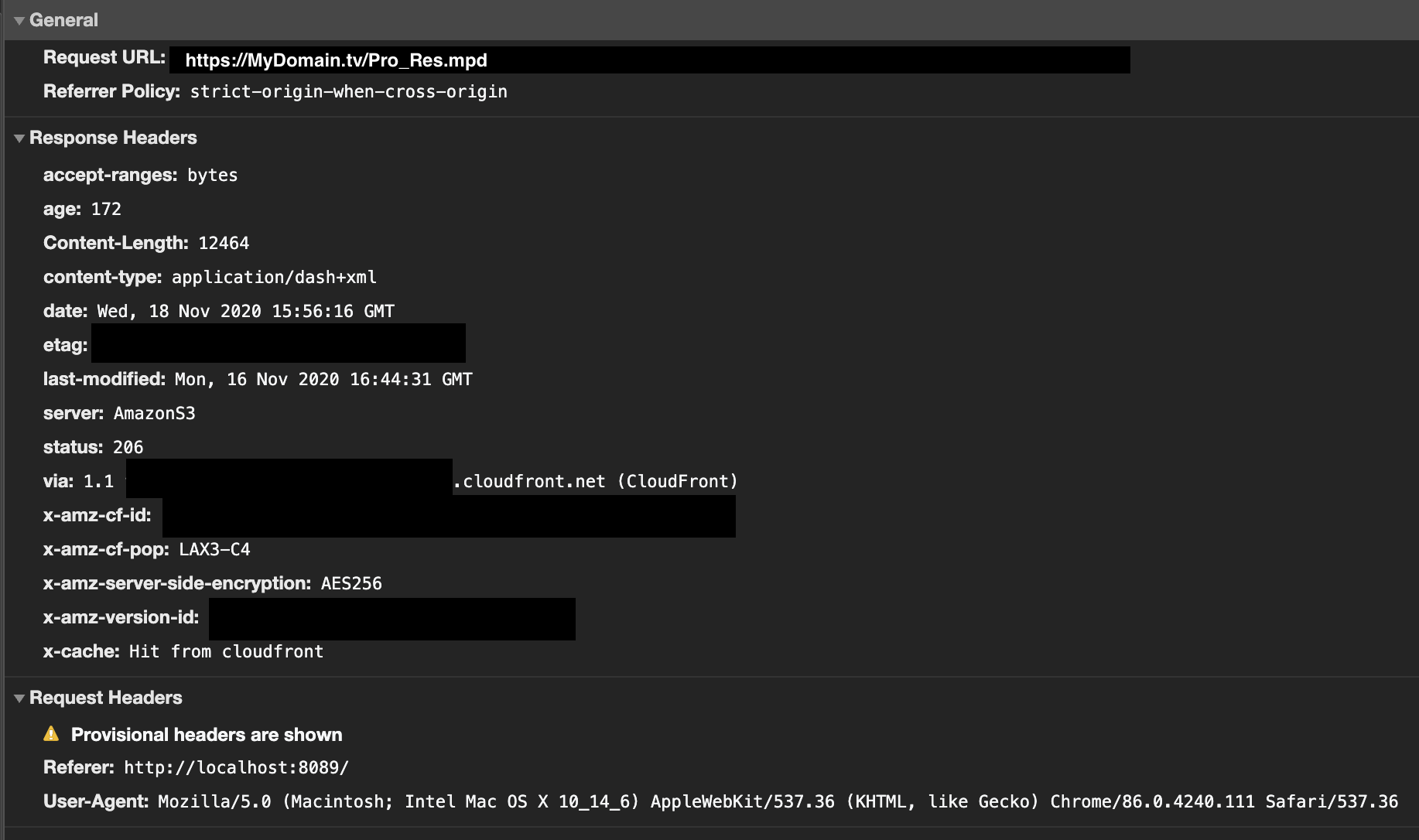 Yet another CORS issue despite AWS config 😔 · Issue #2995 · shaka-project/shaka-player · GitHub