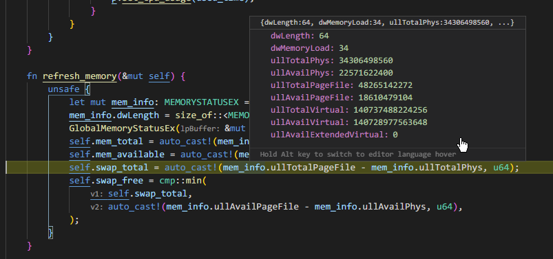 Windows panic subtracting with overflow when refreshing memory information · Issue #539 ...