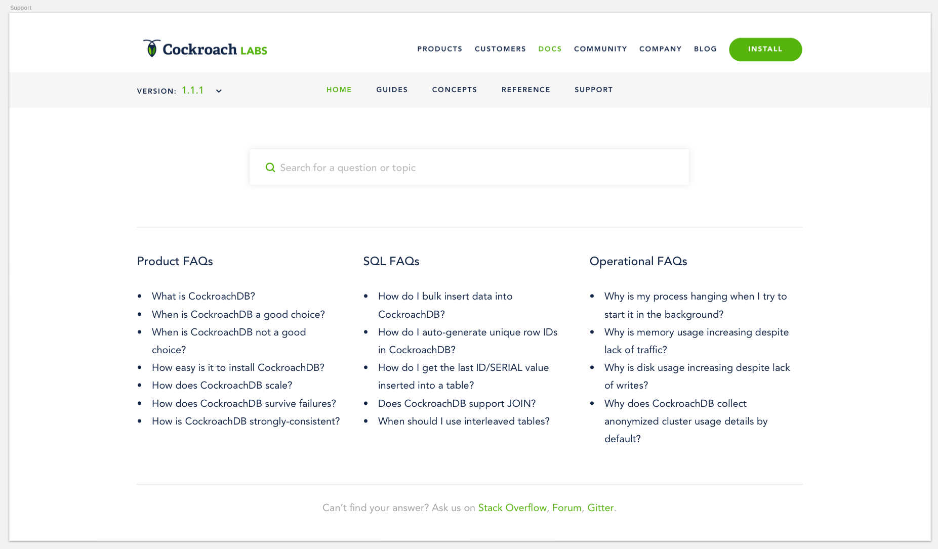 Re-envision the docs site architecture · Issue #1919 · cockroachdb/docs · GitHub