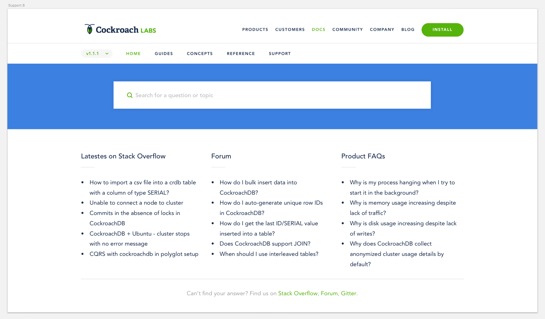 Re-envision the docs site architecture · Issue #1919 · cockroachdb/docs · GitHub