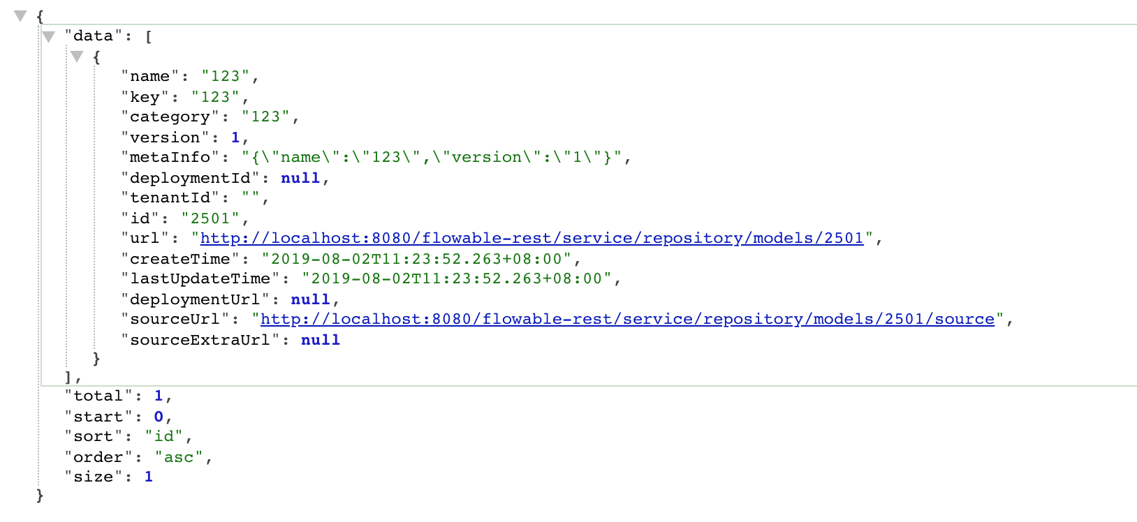 Can not obtain data using api repository/models · Issue #1875 · flowable/flowable-engine · GitHub
