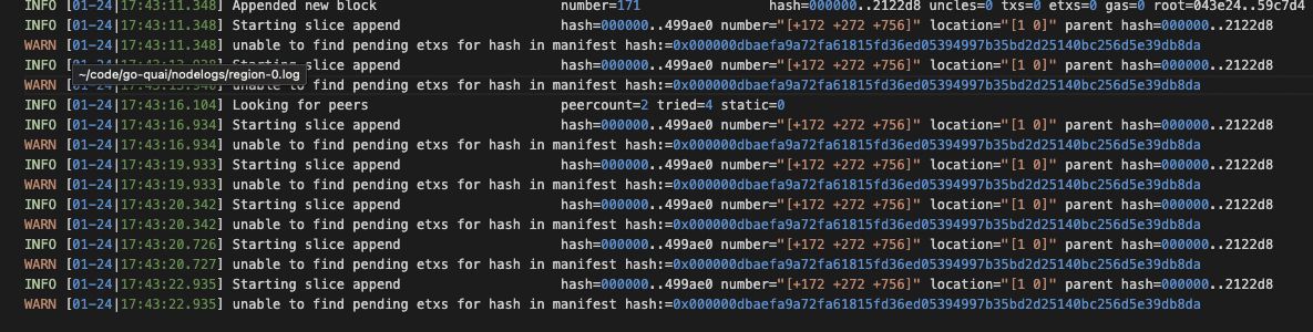 Unable to find pending etxs for hash in manifest · Issue #575 · dominant-strategies/go-quai · GitHub